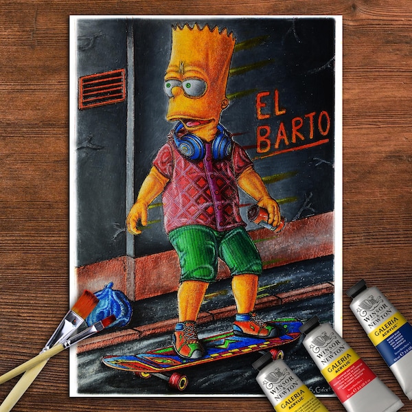 Realistic Bart Simpson - Etsy