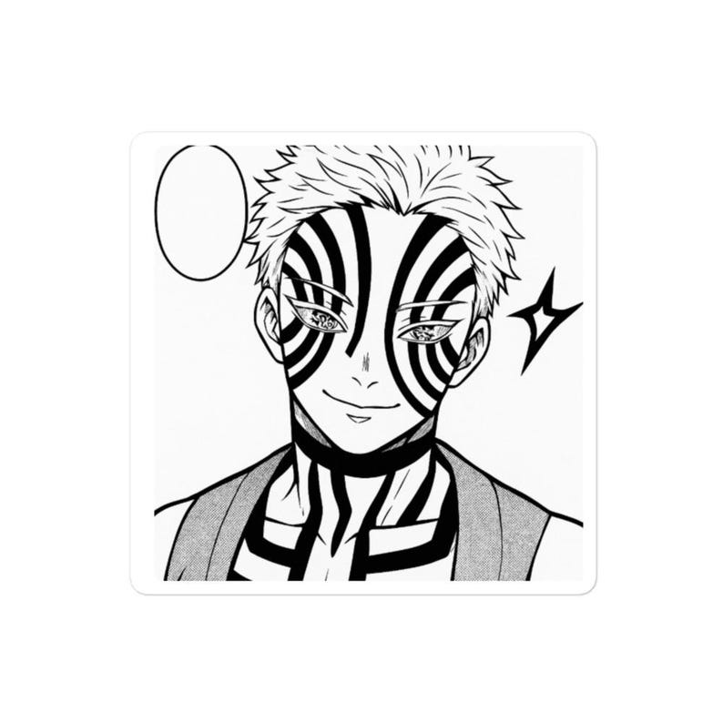 Akaza Sticker – Demon Slayer Anime Vinyl Decal – Waterproof Laptop ...