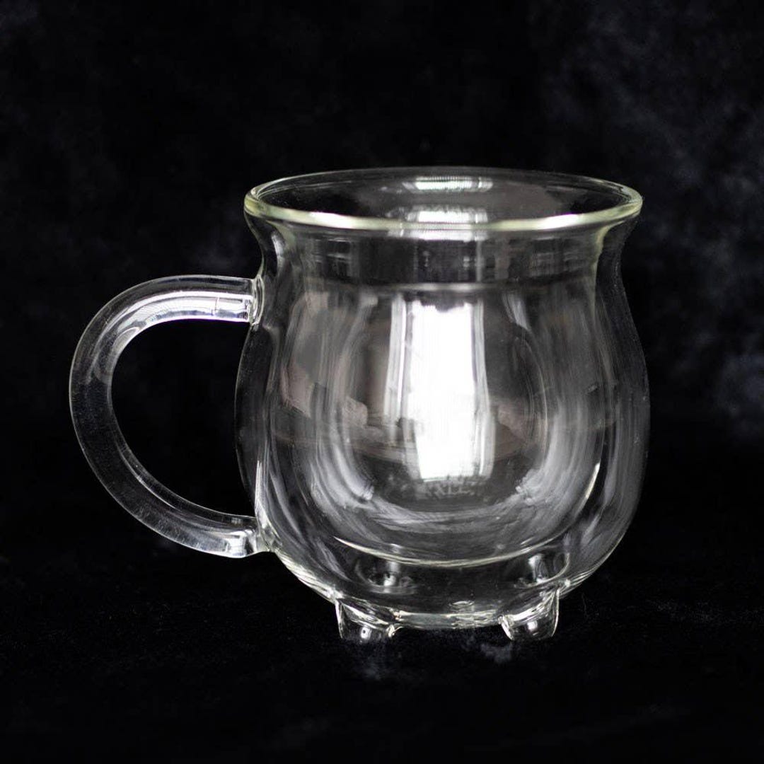 Clear Double Walled Glass Cauldron Mug - Etsy