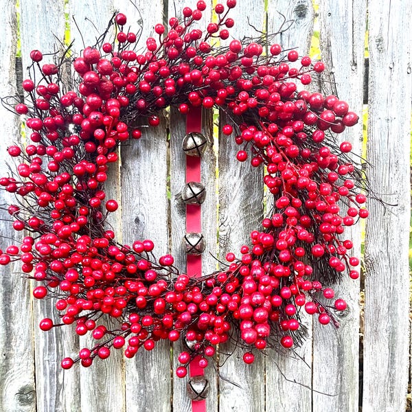 Red Berry Wreath - Etsy