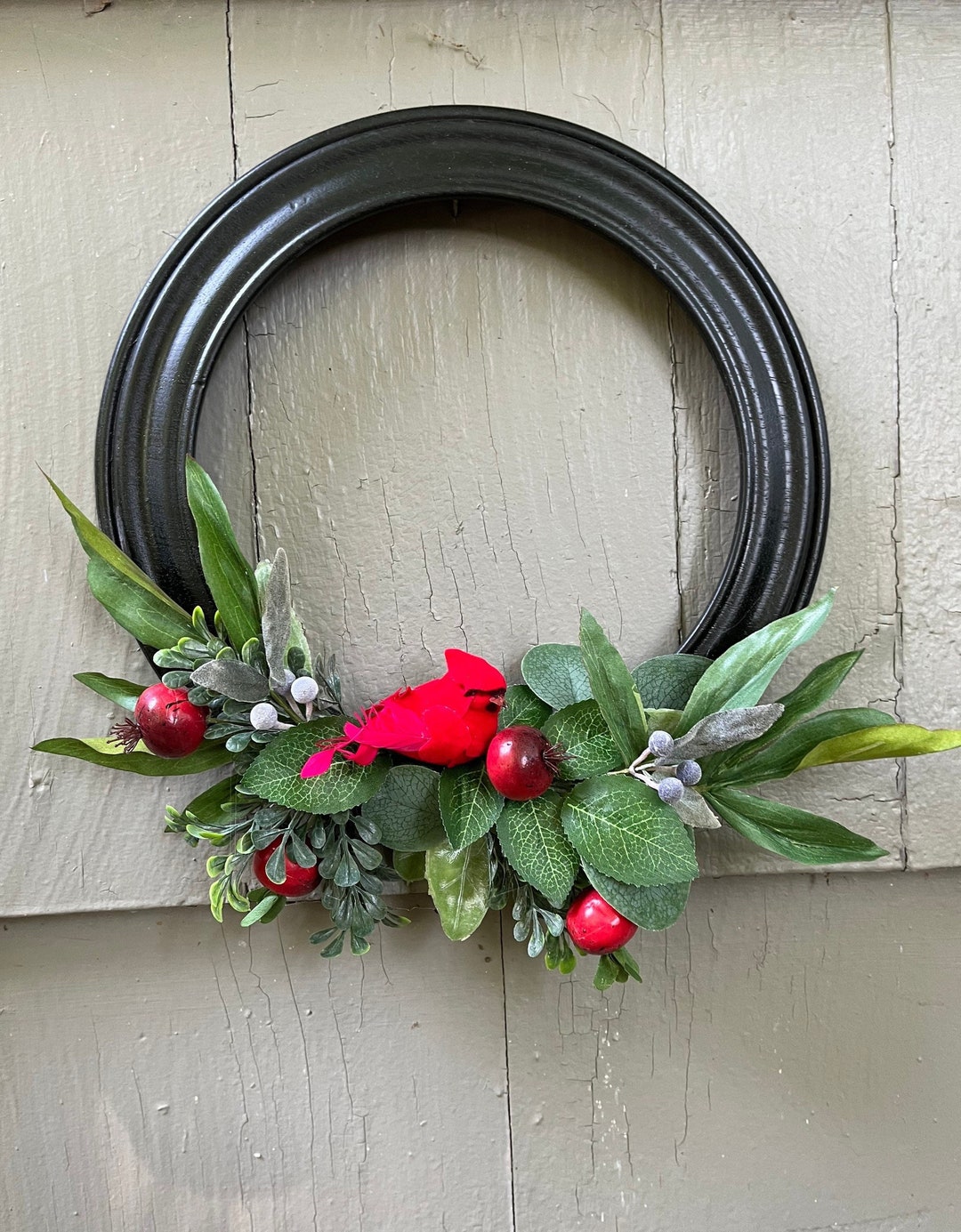 Cardinal Wall Frame, Cardinal Wreath-picture Frame Wreath-bird Nest ...