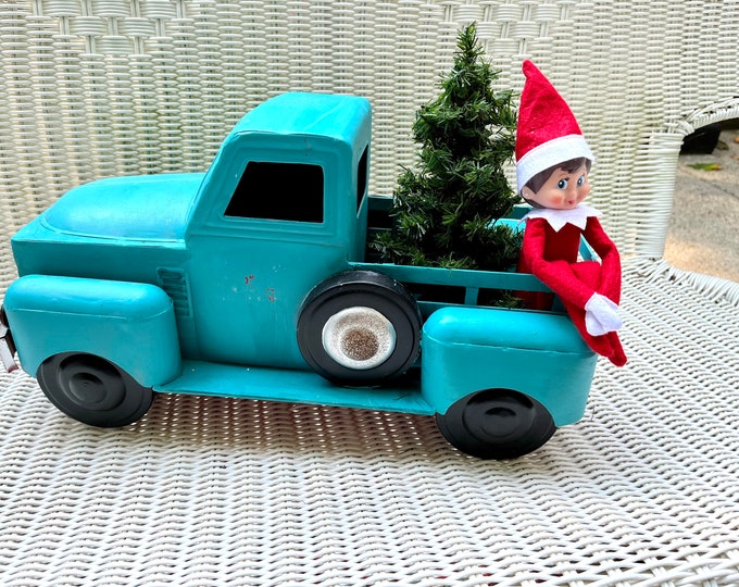 Turquoise Farmhouse Truck-rustic Truck Decor-kitchen Island Decorations ...