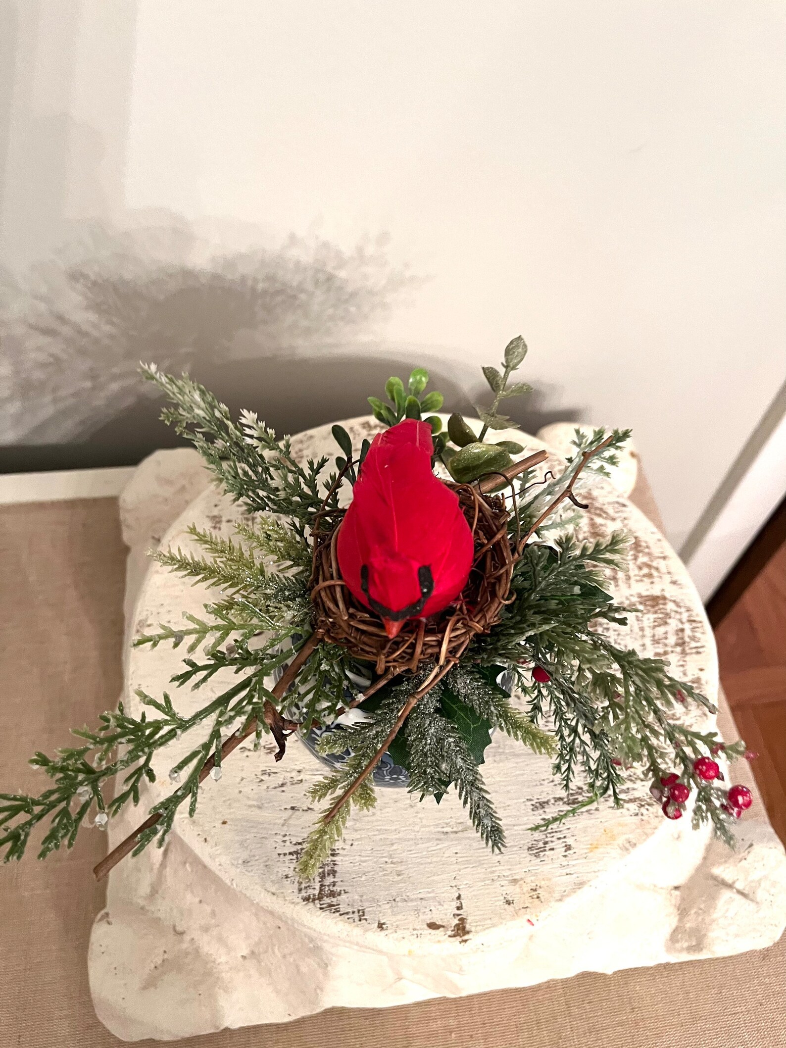 Cardinal Arrangement Year Round Cardinal Decor Cardinal - Etsy