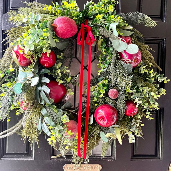 Apple Wreath - Etsy