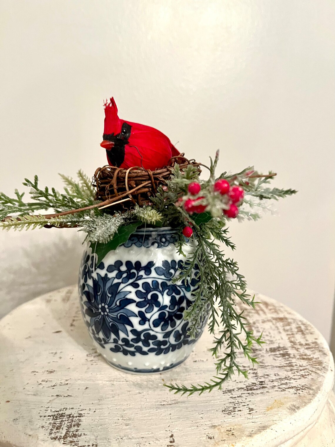 Cardinal Arrangement Year Round Cardinal Decor Cardinal - Etsy