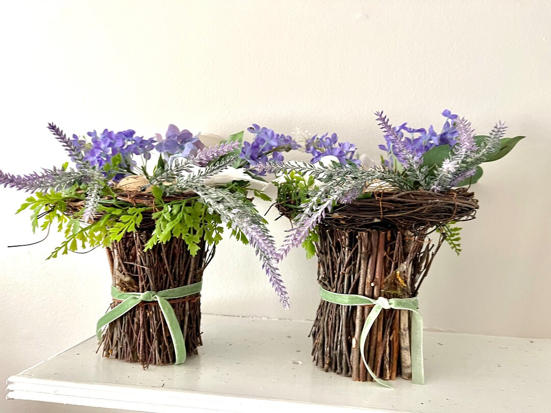 Spring Nests-bird Nest Arrangement-kitchen Island Decor-easter ...