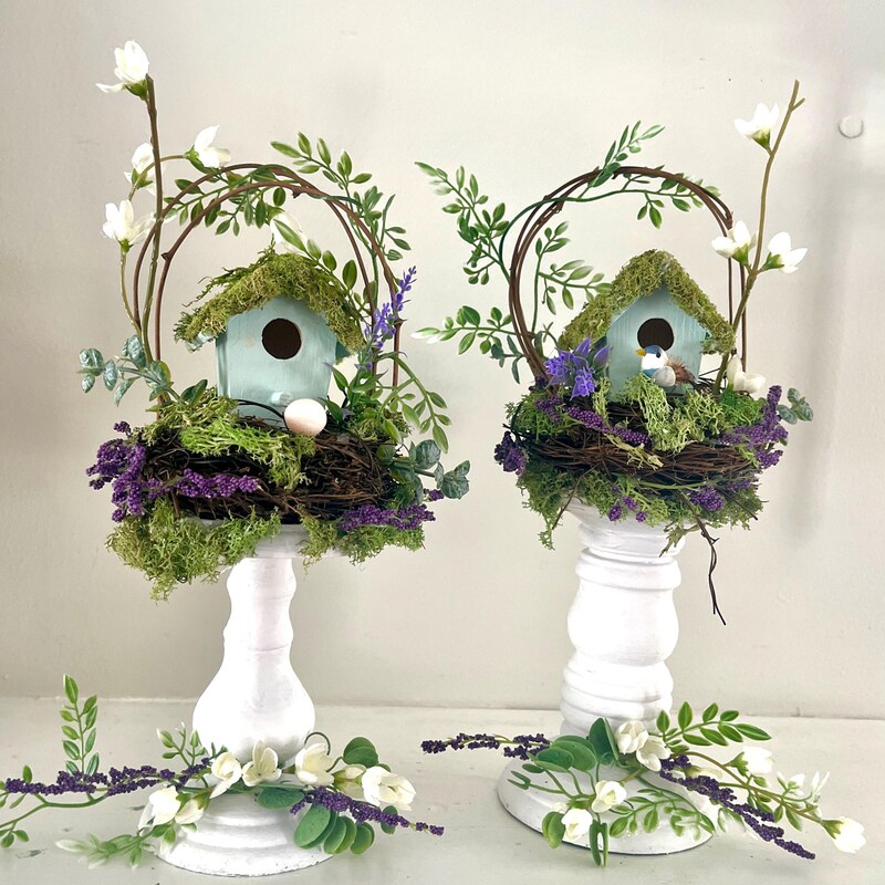 Birdhouse Centerpiece - Etsy