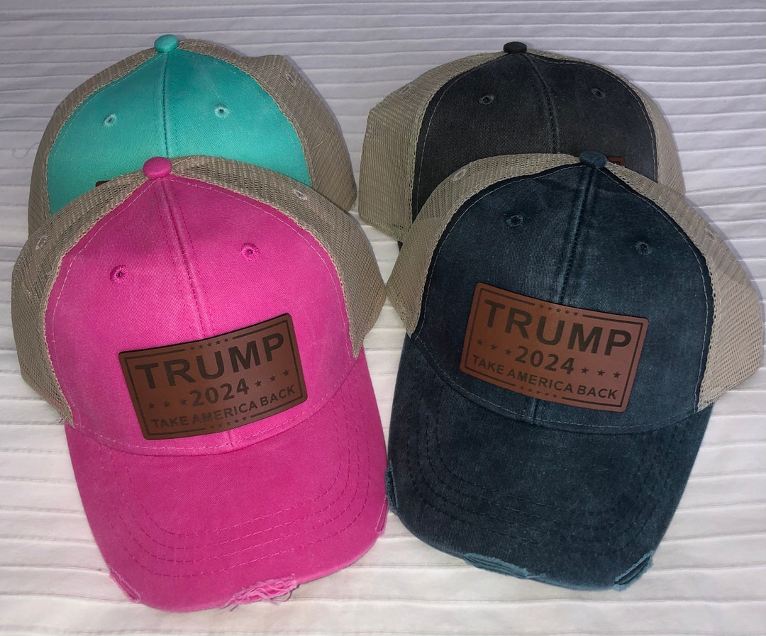 Trump 2024 Take America Back LEATHER PATCH Hat FREE Shipping - Etsy