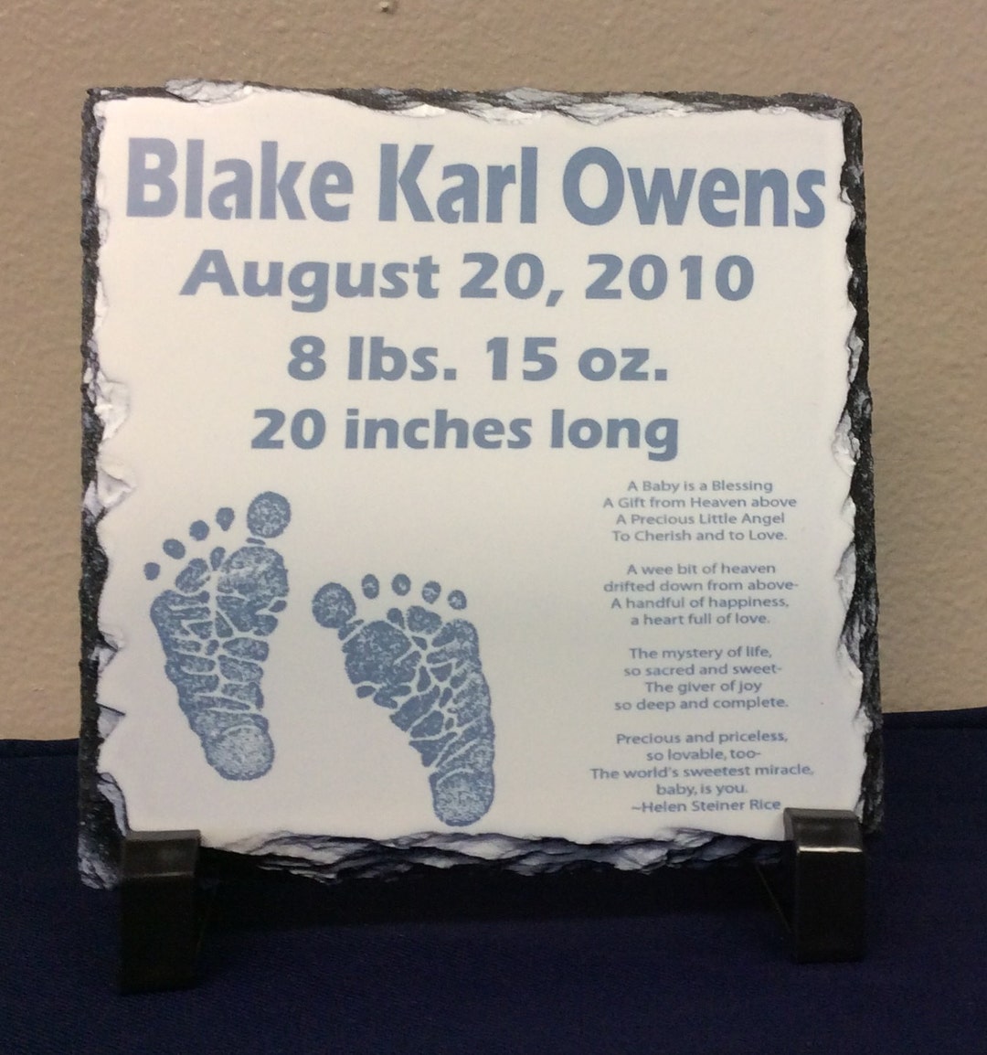 Personalized Baby Plaque for Newborn Baby. Boy or Girl - Etsy