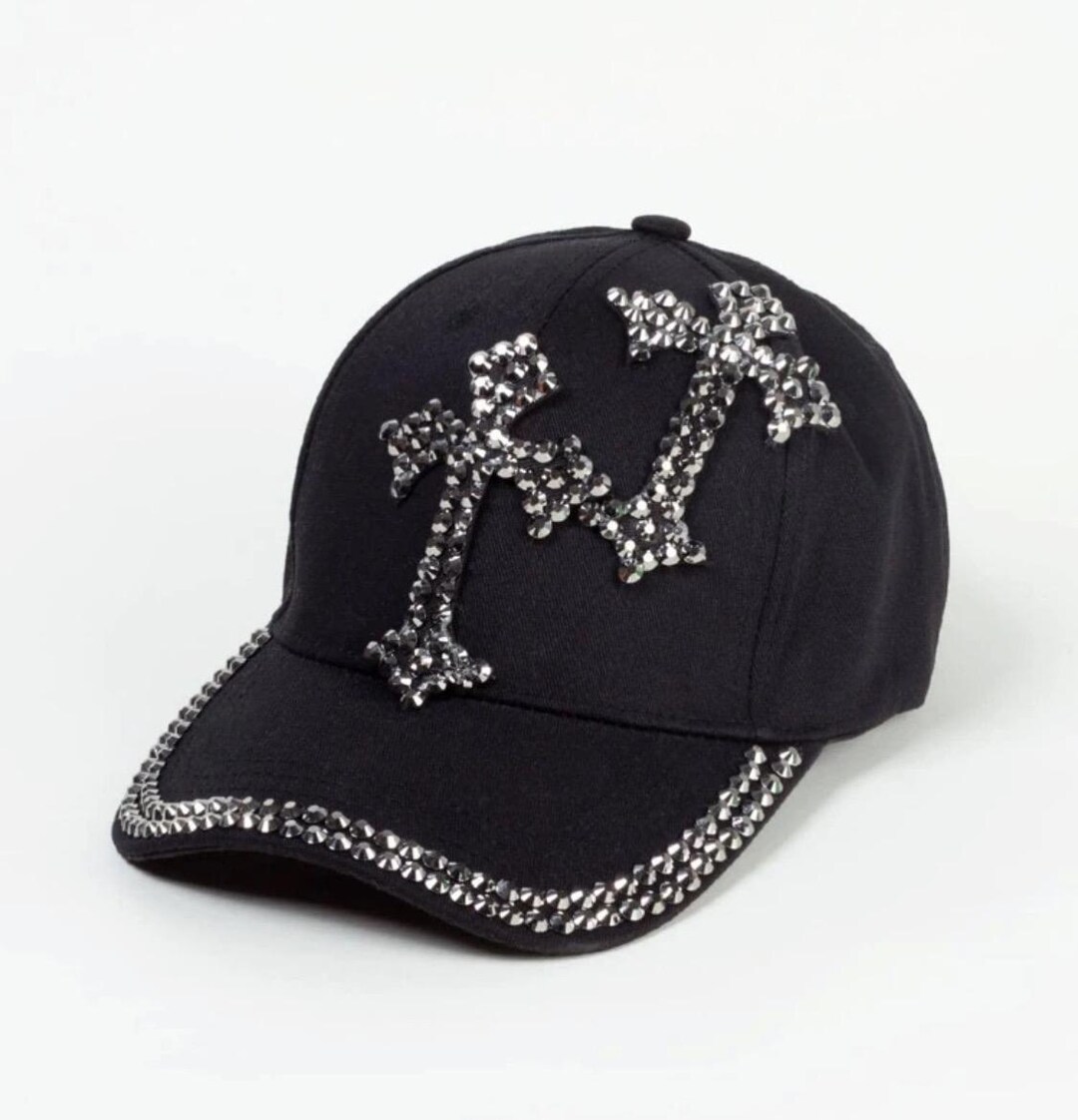 Black Cross Bling Hat FREE SHIPPING - Etsy