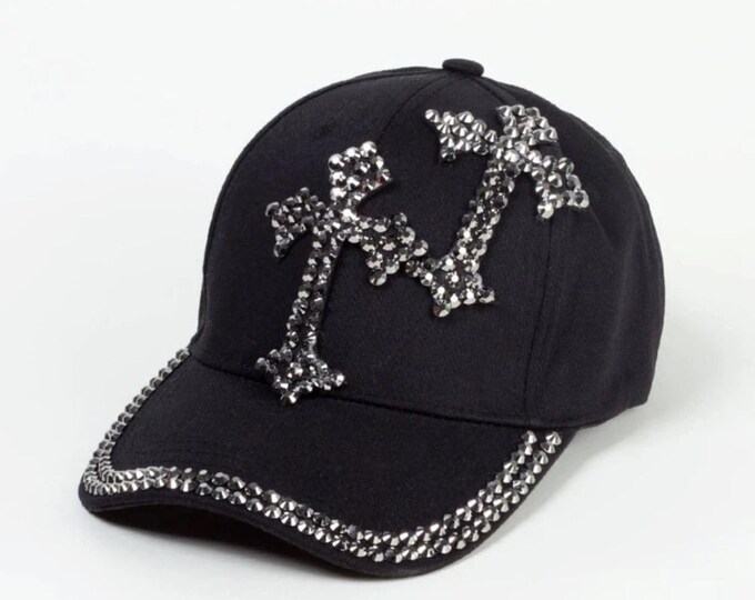 Black Cross Bling Hat FREE SHIPPING - Etsy