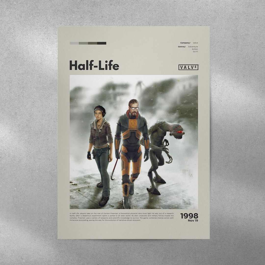 Half-life Poster, Gaming Room Poster, Gaming Wall Poster, Gaming Print ...