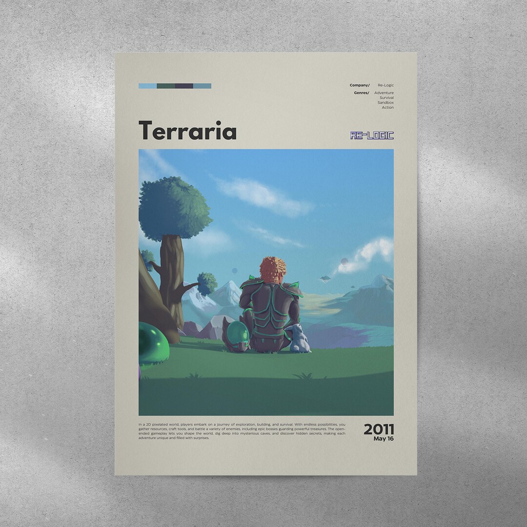 Terraria Poster, Gaming Room Poster, Gaming Wall Poster, Gaming Print ...