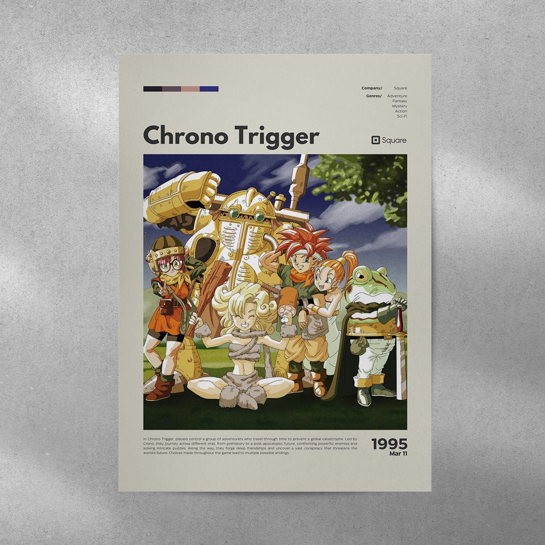 Chrono Trigger Poster, Gaming Room Poster, Gaming Wall Poster, Gaming Print Poster, Game Gift ...
