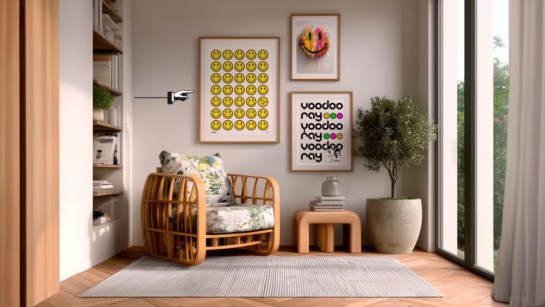 Smiley Face - 'odd One Out' Poster Artwork. Retro-inspired Music Art ...