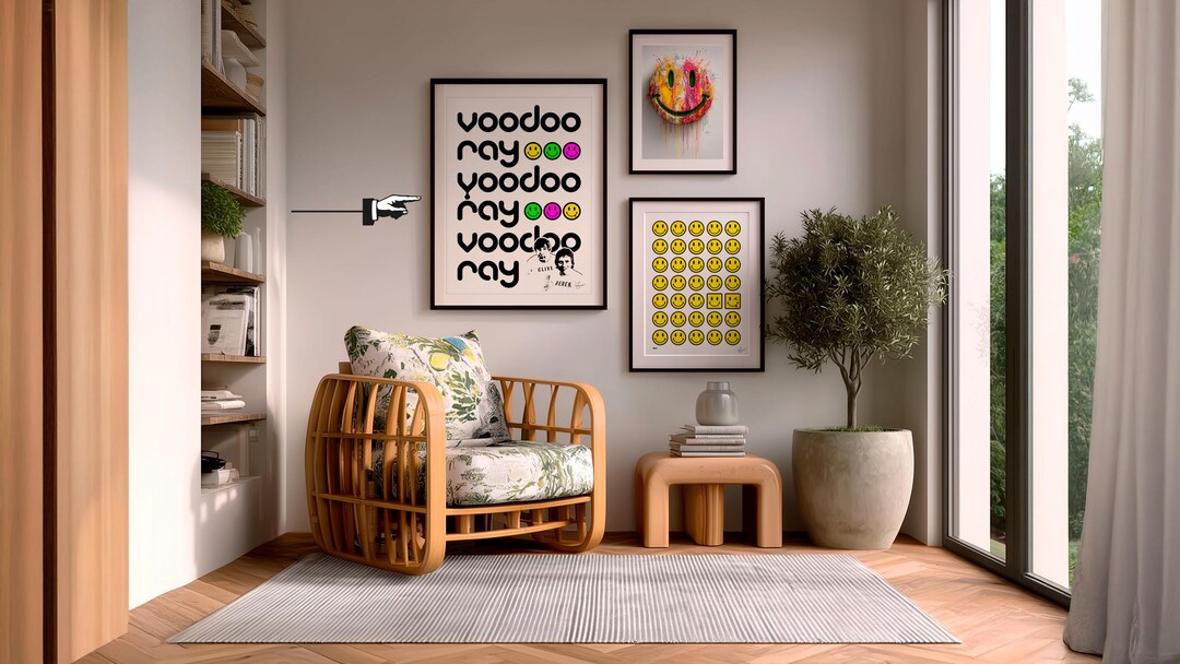 Limited Edition - Voodoo Ray - Acid House Smiley Face Premium Art ...