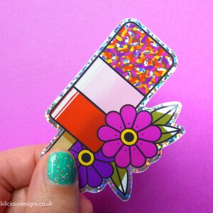 80s Fab Ice Lolly Tattoo Glitter Sticker - Etsy