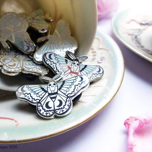 Dreamy Moon Moth Hard Enamel Pin - Etsy
