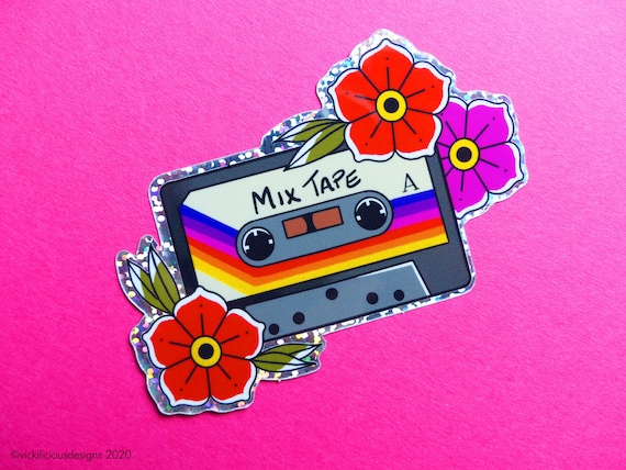 80s Mix Tape Sticker Paper & Party Supplies Paper Stickers etna.com.pe