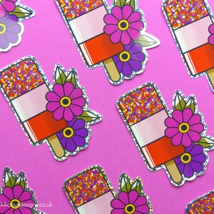 80s Fab Ice Lolly Tattoo Glitter Sticker - Etsy