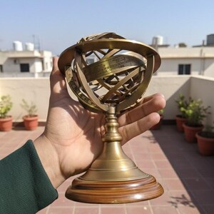 Brass Armillary Sphere – Vintage Astronomical Astrolabe Globe ...