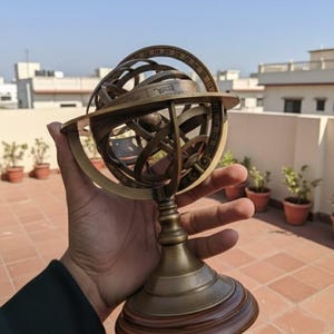 Brass Armillary Sphere – Vintage Astronomical Astrolabe Globe ...