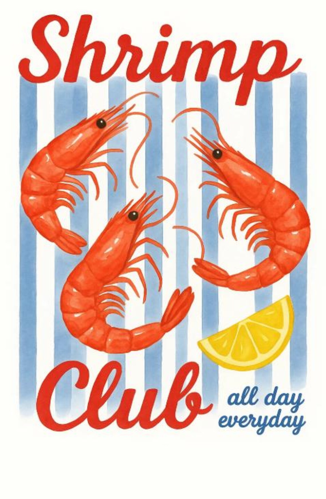 Seafood Shrimp Poster - Etsy