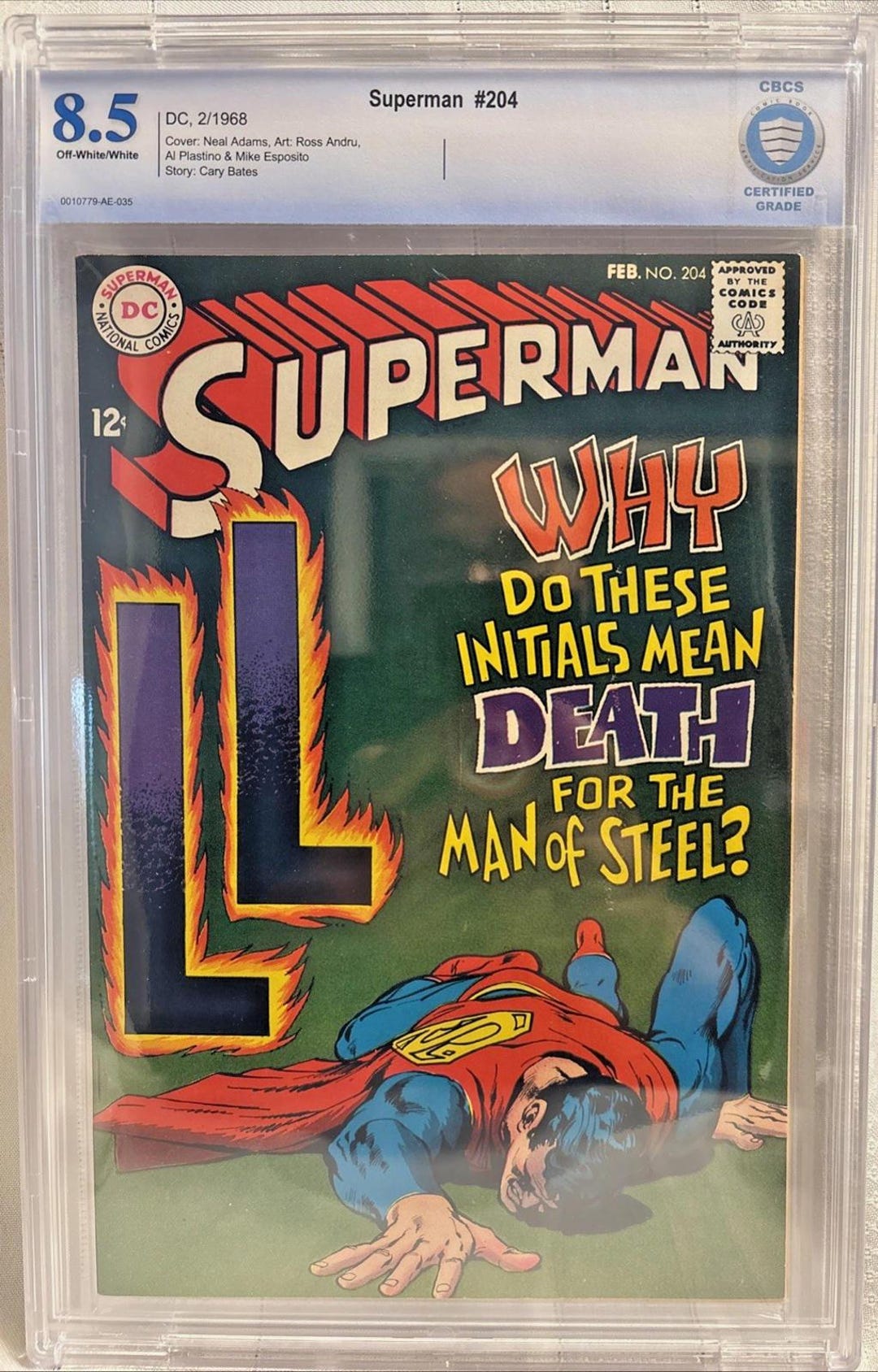 Superman #204 CBCS 8.5 Off-white/white Pages DC Comics 1968 - Etsy