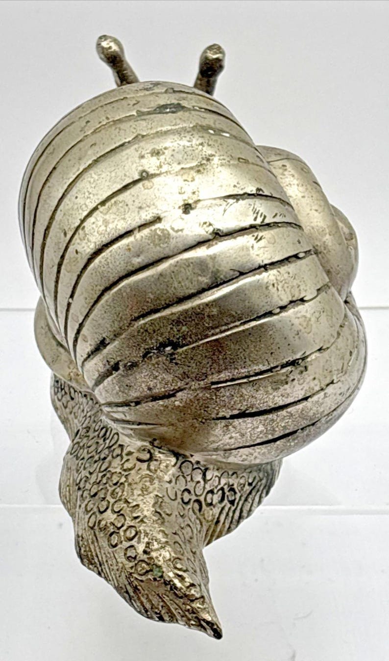 Vintage Pewter? Large Snail Paperweight Metal Highly Detailed Heavy - Etsy