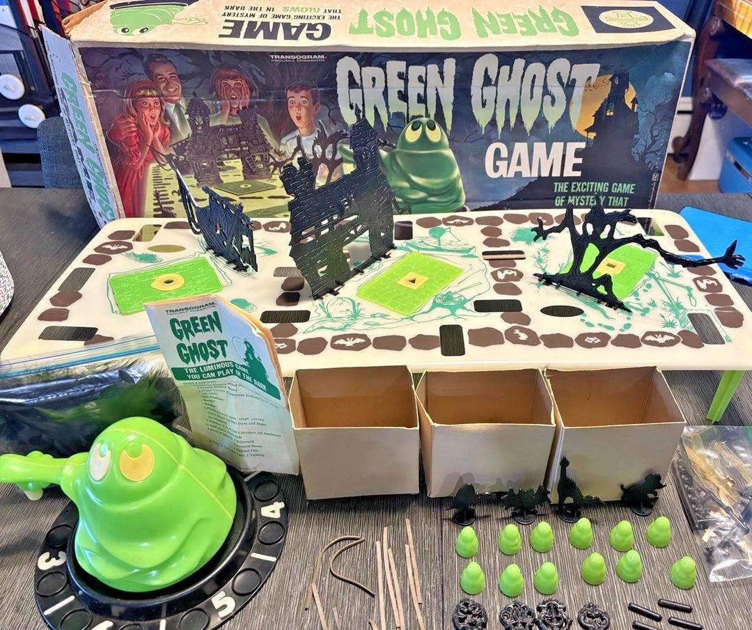 Vintage 1965 Transogram Green Ghost Board Game in Original Box - Etsy