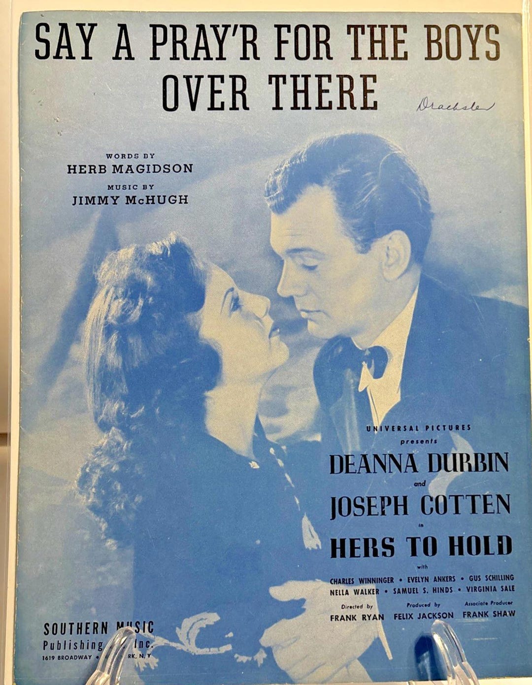 Vintage 1943 Sheet Music Say A Pray'r for the Boys Over There Deanna ...