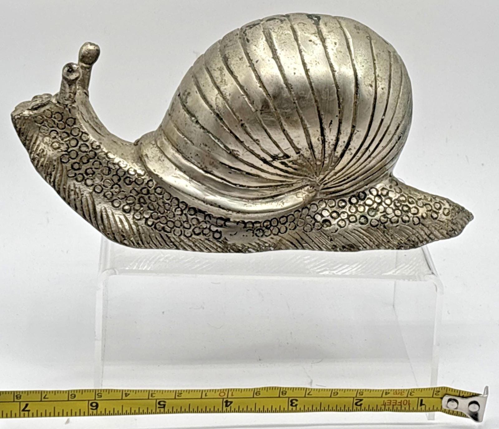 Vintage Pewter? Large Snail Paperweight Metal Highly Detailed Heavy - Etsy
