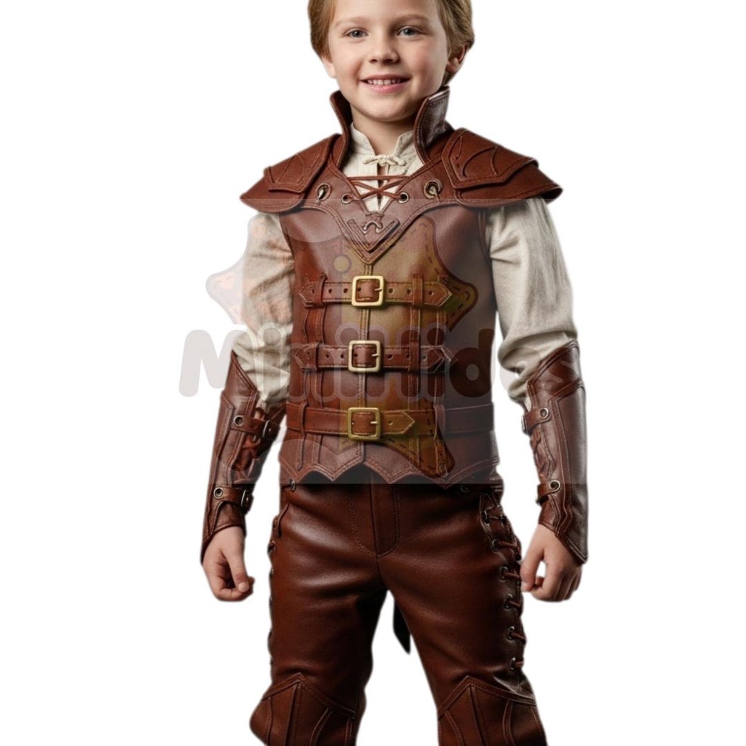 Fantasy Medieval Costume in Real Leather- Adjustable Leather Armor ...