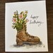 Hiking Boot Birthday Watercolor Card - Etsy