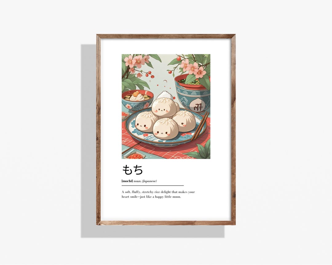 Japanese Mochi Definition Print | Digital Wall Art | Printable Poster ...