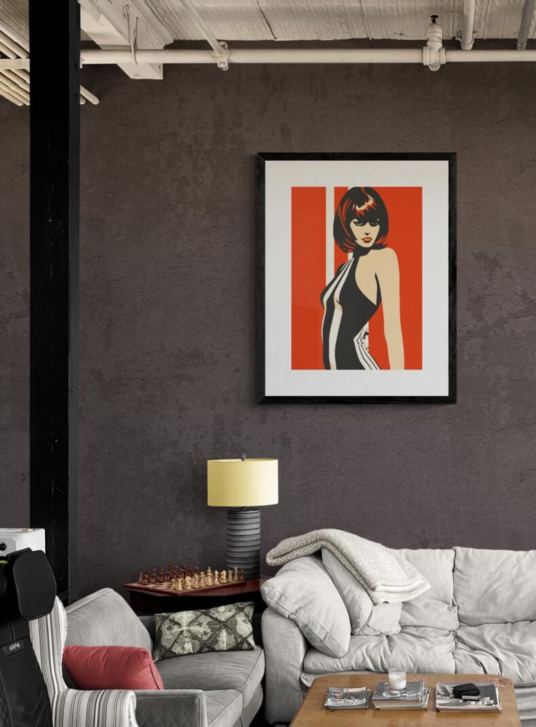 Bold Mod Woman Art Print: Retro Fashion Illustration (digital Download ...