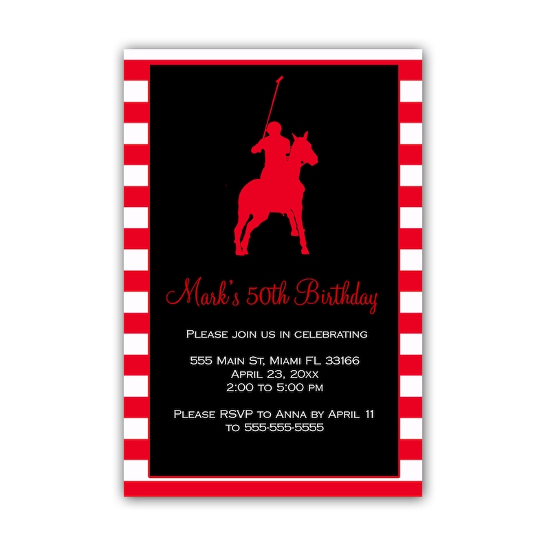 Polo Invitation Polo Baby Shower Invitation Boy Shower - Etsy
