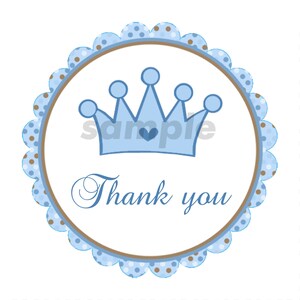 Prince Labels - Prince Tags Prince Thank You Stickers Prince Baby ...
