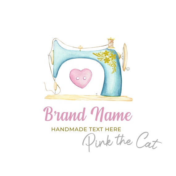 Sewing Business Logo Sewing Machine and Heart Logo | Etsy