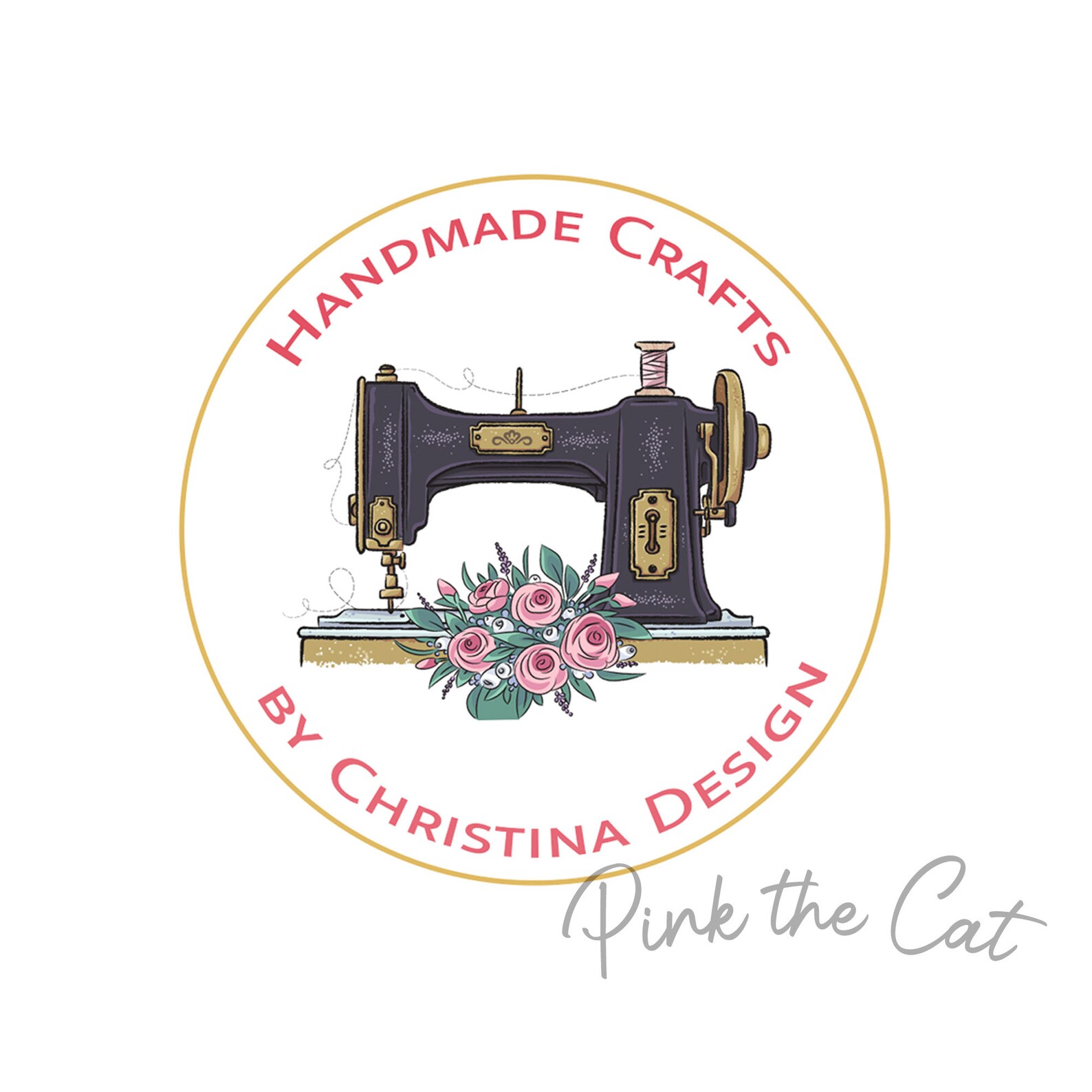 Vintage Sewing Machine Logo Sewing Machine Logo Watercolor | Etsy