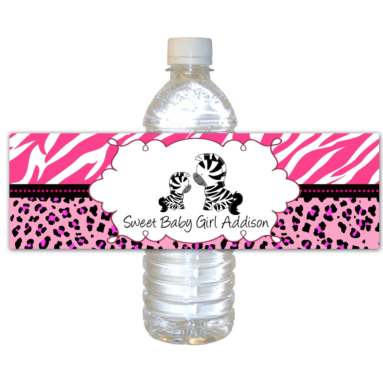 Zebra Baby Shower Bottle Labels Zebra Bottle Wrappers - Etsy