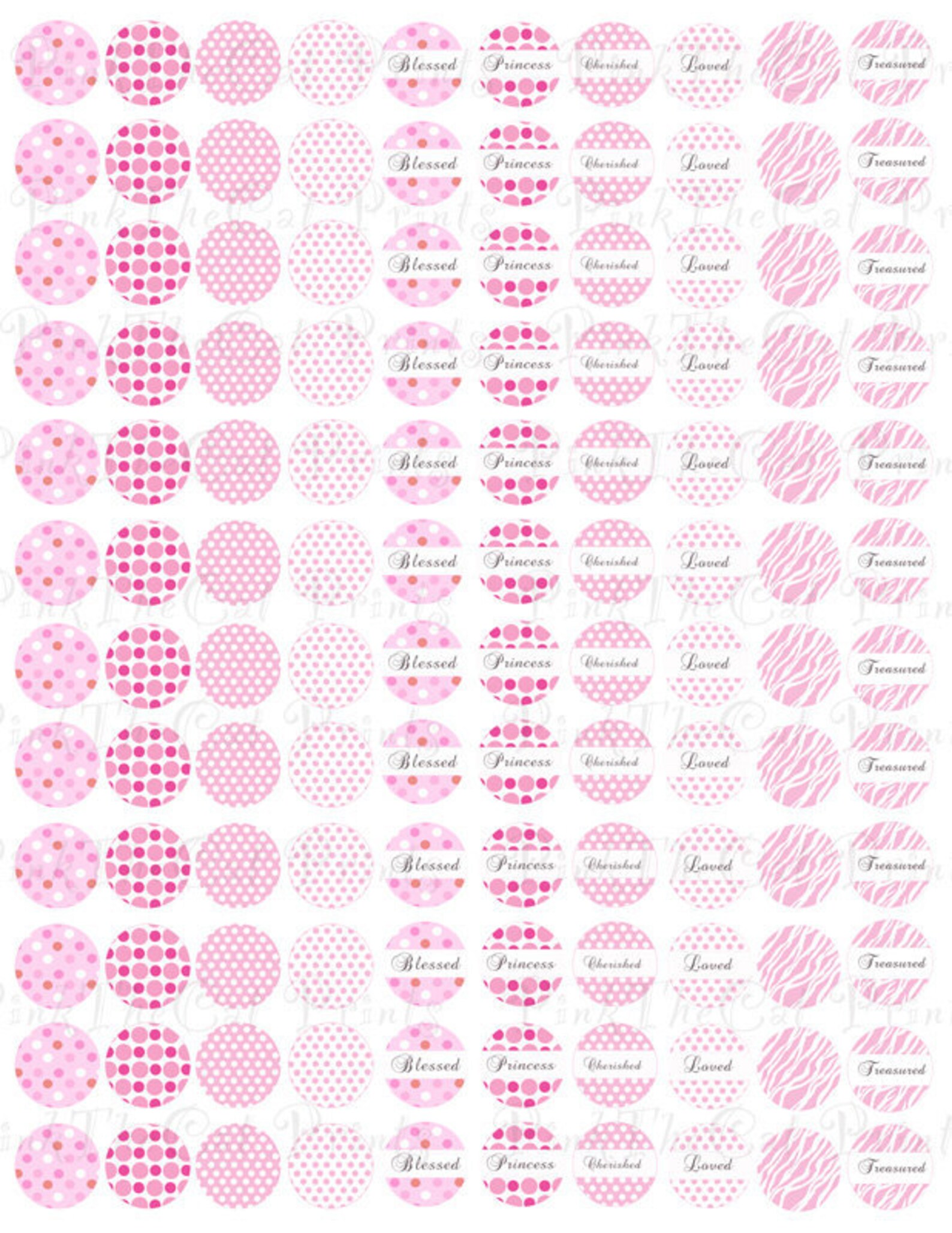 Printable Small Candy Labels 0.75 Inch Candy Stickers Baby Girl Shower ...