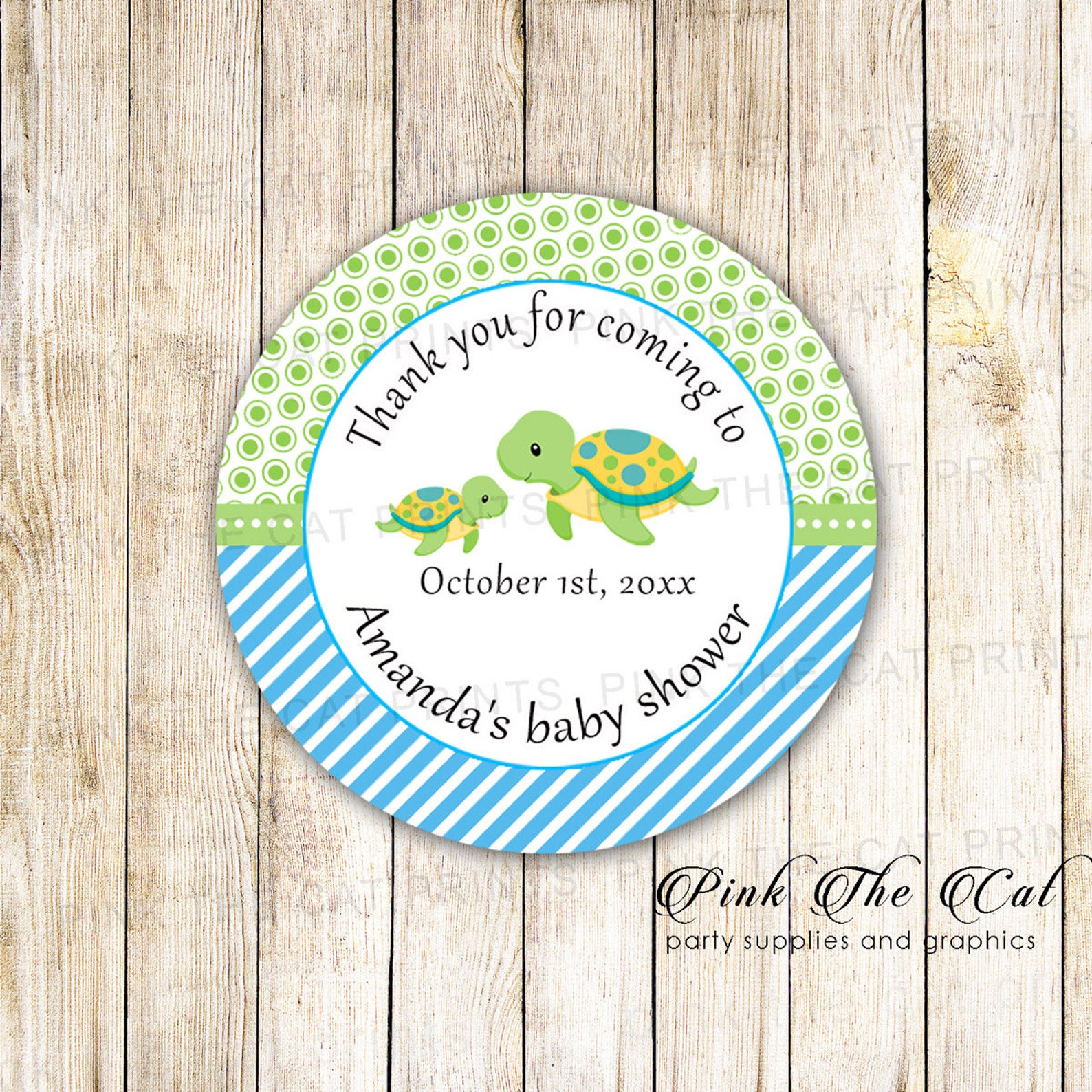 Turtle Labels Turtle Tags Turtle Baby Shower Stickers Turtle - Etsy