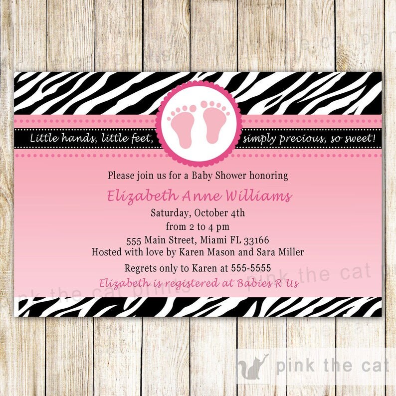 Footprints Baby Shower Invitation for Girl or Boy Different | Etsy