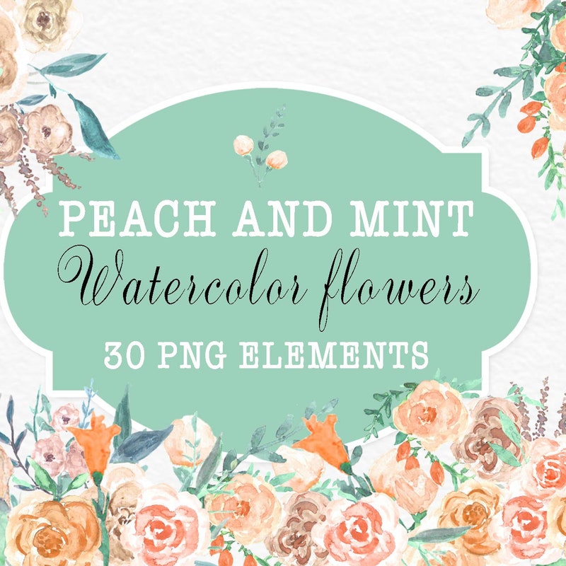Peach and Mint Green - Etsy