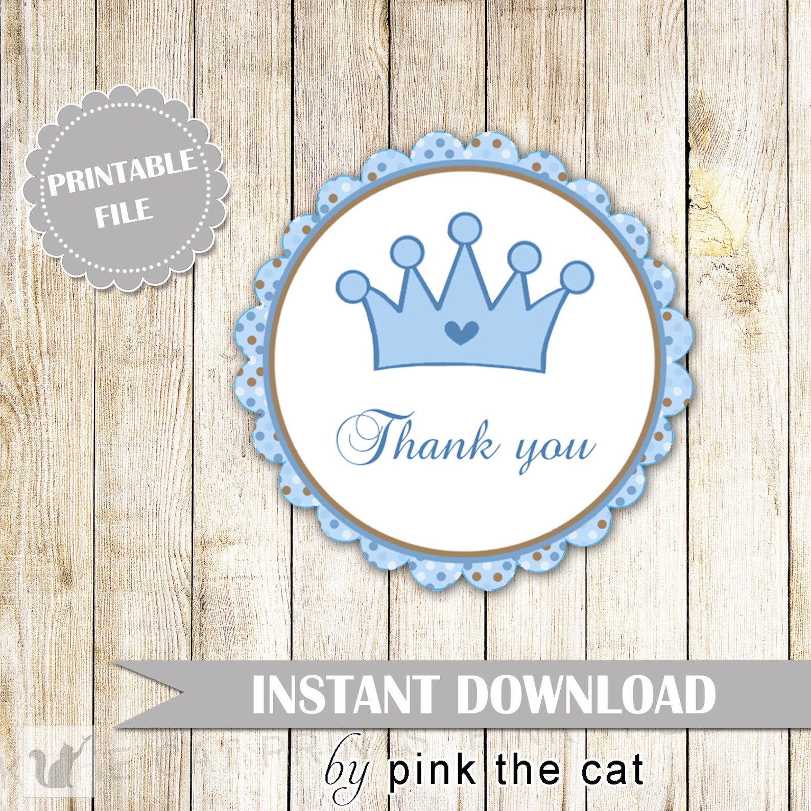 Prince Labels Prince Tags Prince Thank You Stickers Prince Baby Shower ...