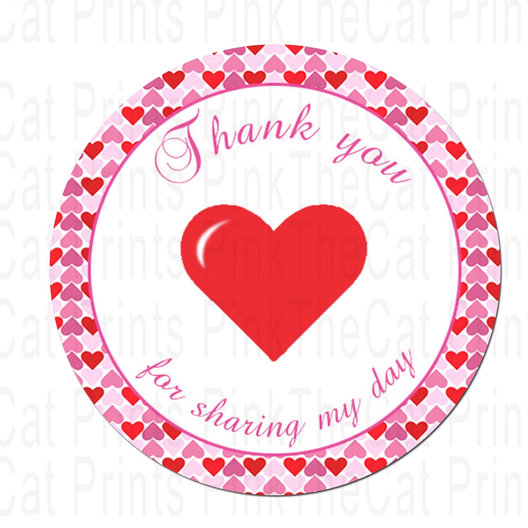INSTANT DOWNLOAD Printable Valentines Inspired Party Thank You - Etsy
