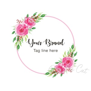 Pink Roses Logo Png for Your Etsy Shop or Any Website or Business ...