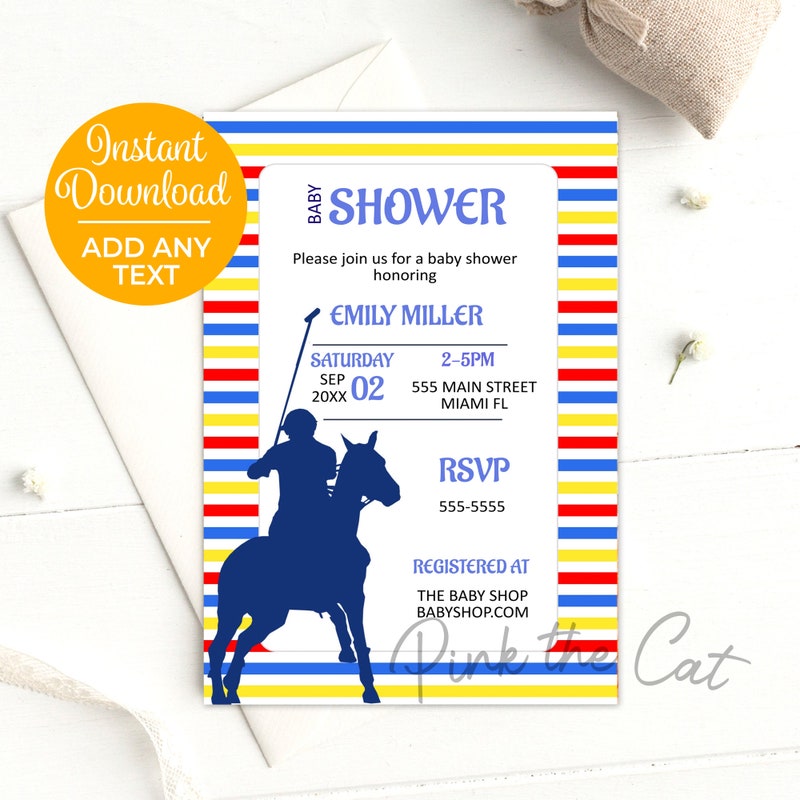 Polo Invitation - Etsy