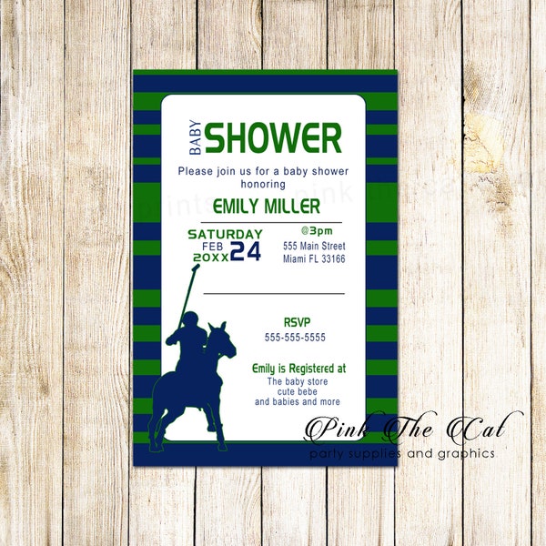 Polo Baby Shower Invitation - Etsy